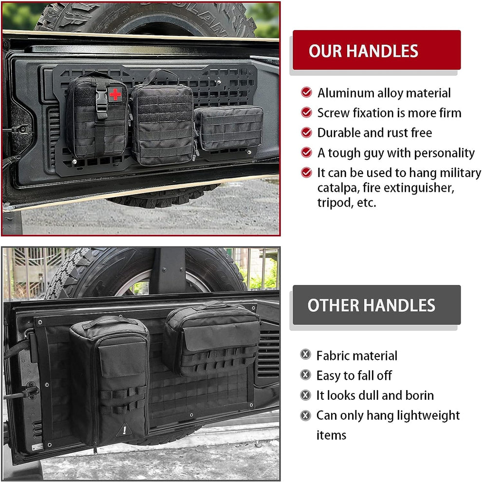 Wrangler Tailgate Tactical Panel with 3 Moll Pouch | OHMU